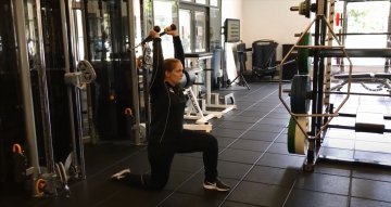 Half Kneeling Cable Overhead Press, Resistance Exercises