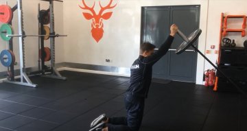 Tall kneeling Landmine Press, Resistance Exercises